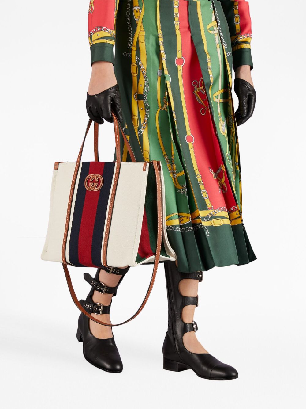 Gucci signature stripe-detail tote bag - Fashionrepsfam